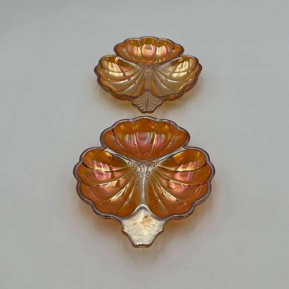 Source Unknown | Dining | Carnival Glass Iridescent Divided ...